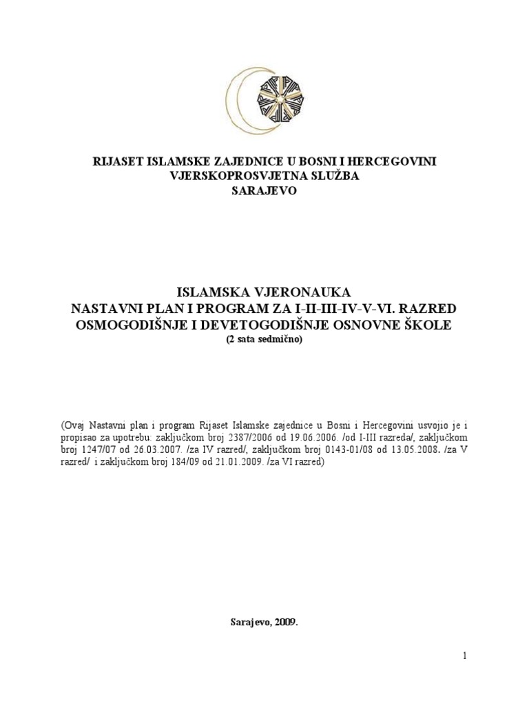 Nastavni Plan I Program | PDF