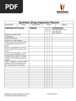 Synthetic Web Sling Inspection Form: Date: Inspector: Supervisor ...