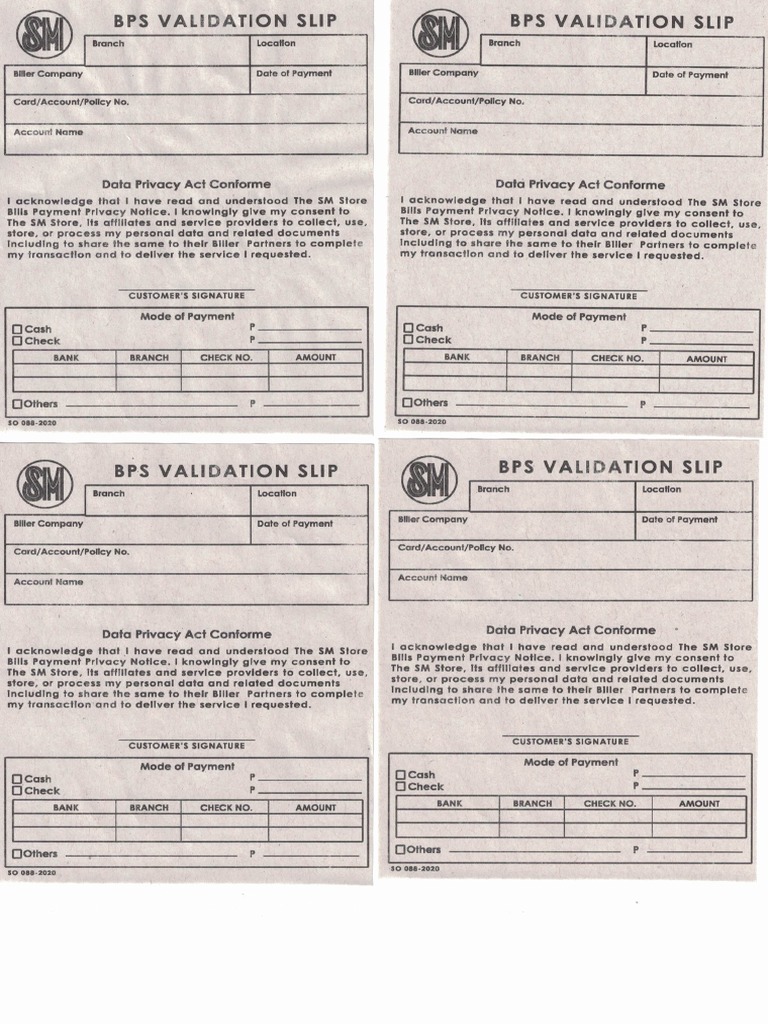 Validation Slip | PDF