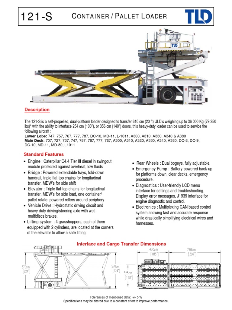 121-S Datasheet | PDF | Loader (Equipment) | Brake