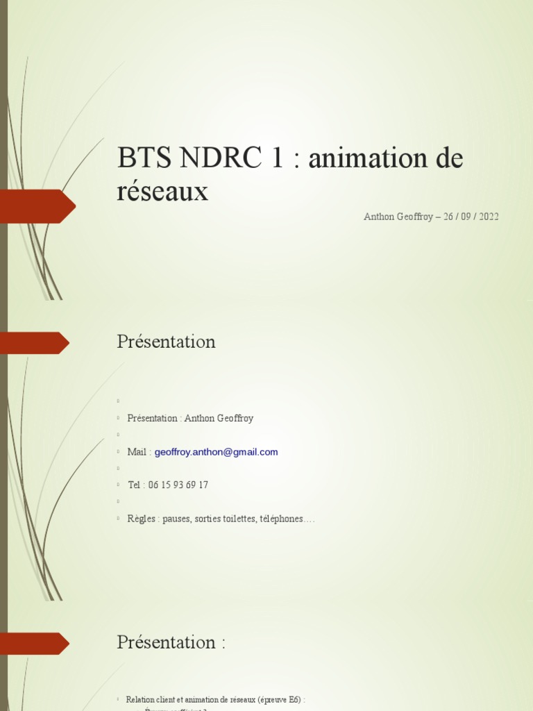 BTS NDRC 1 Cours Élève | PDF | Sodles | Commerce de détail