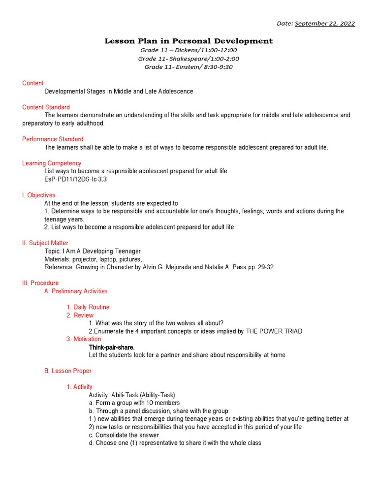 Responsible Teens: Preparing for Adulthood | PDF | Adolescence | Learning
