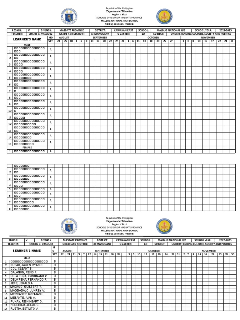 Attendance Sheet | Download Free PDF | Government Institutions | Asia