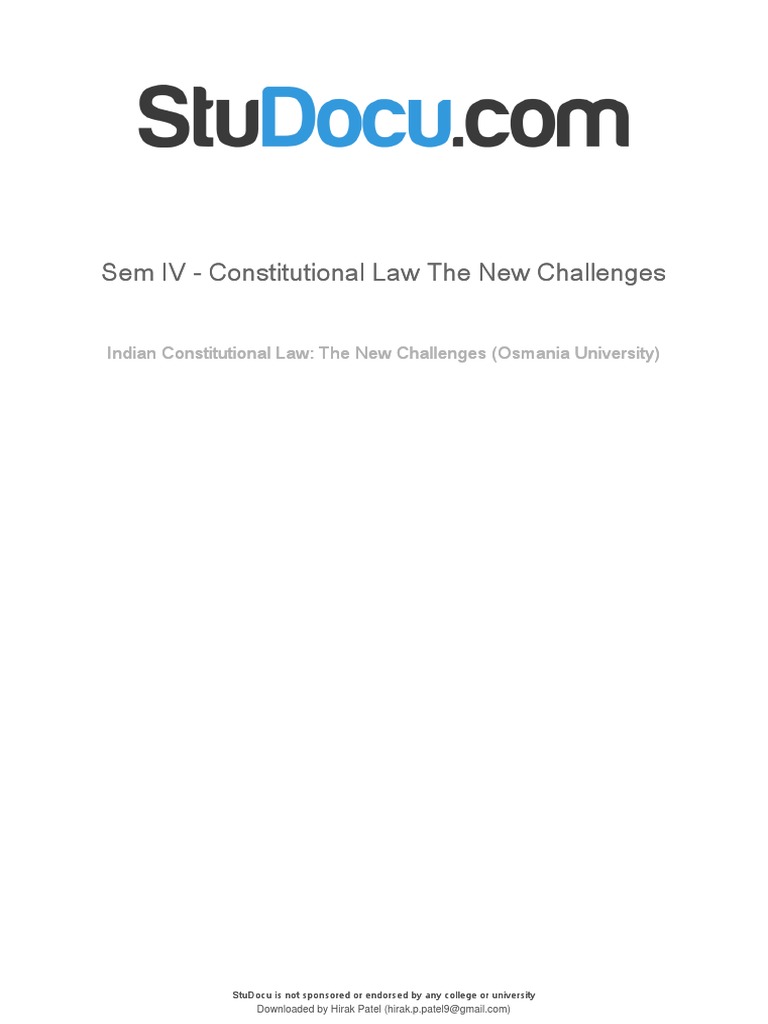 Indian Constitutional Law Challenges | PDF