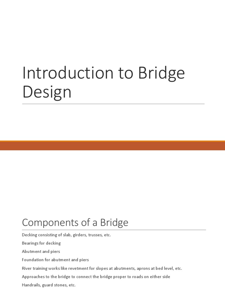 Introduction To Bridge Design | PDF | Flood | Discharge (Hydrology)