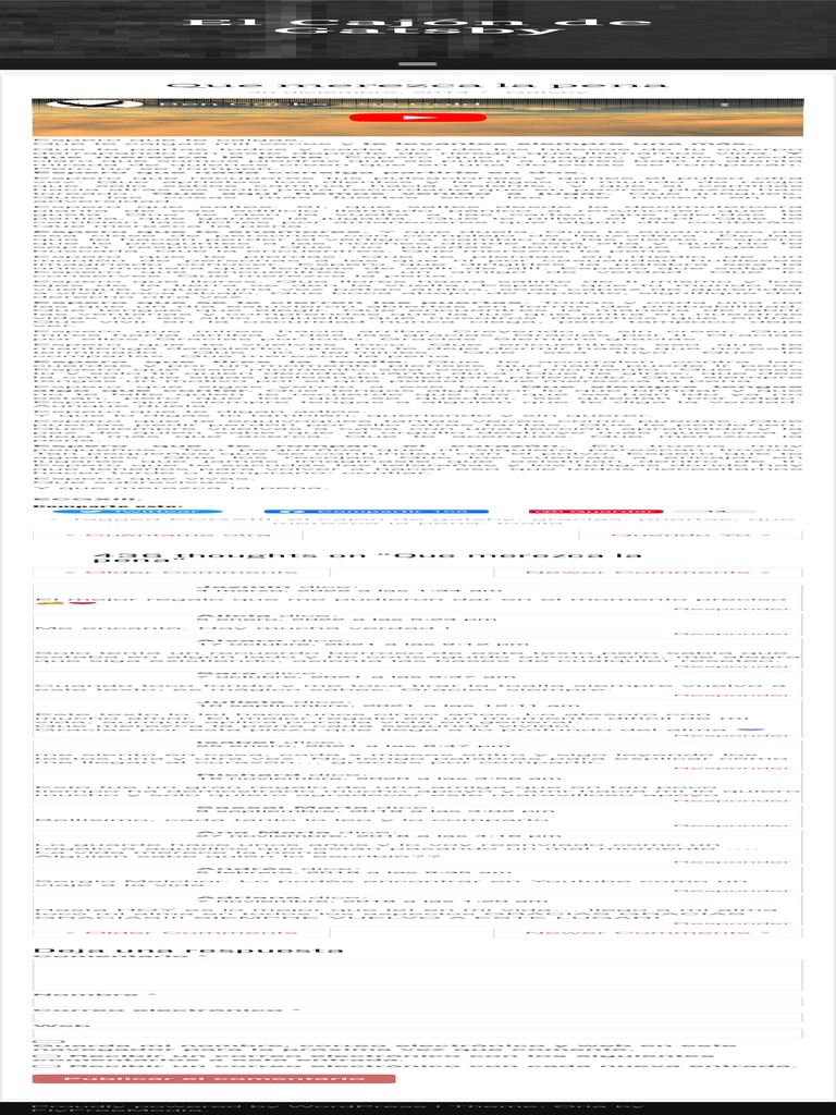 Que Merezca La Pena - El Cajón de Gatsby | PDF