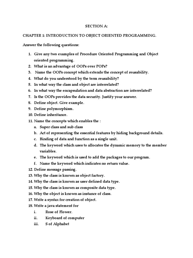 Work Sheets Pdf Object Computer Science Class Computer Programming