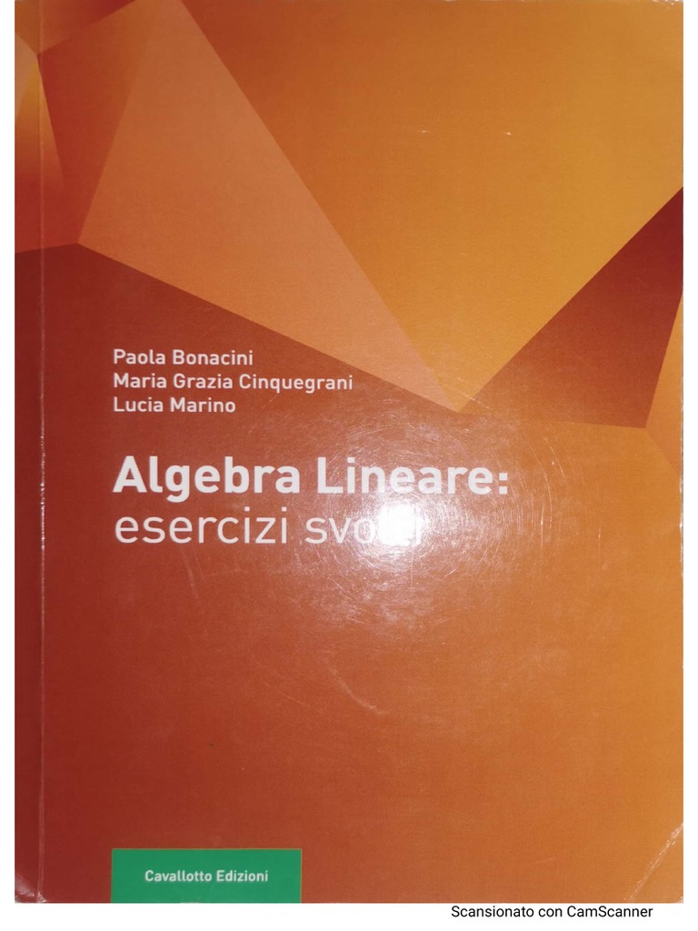 Algebra Lineare Esercizi Svolti | PDF