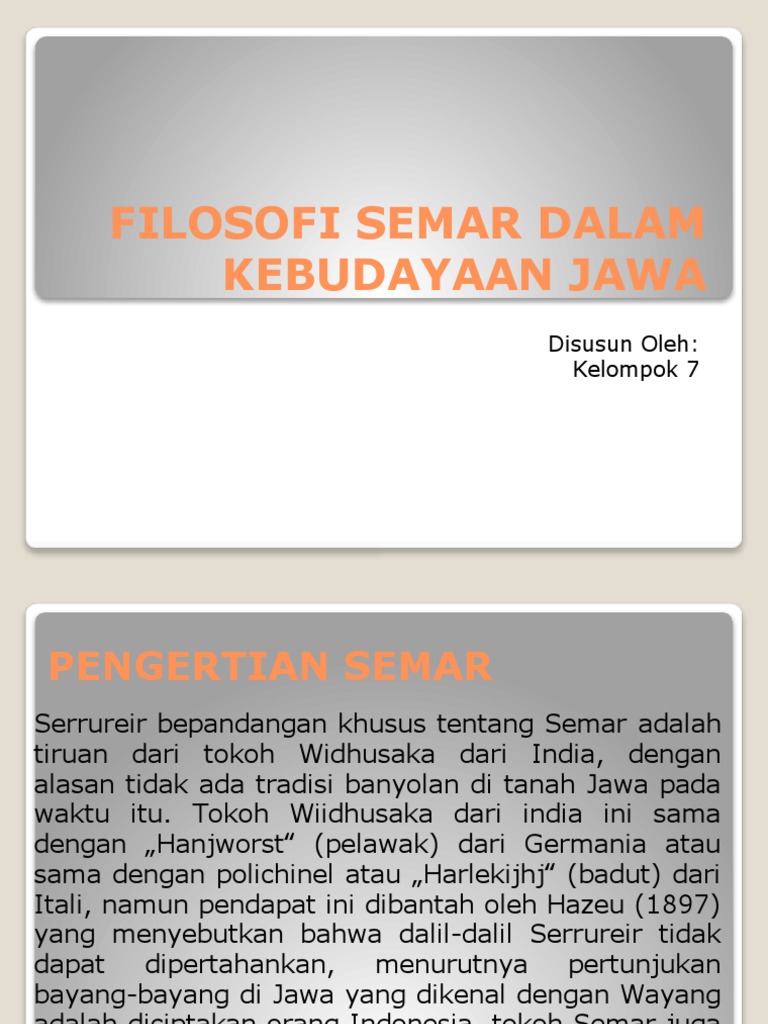 Filosofi Semar Dalam Kebudayaan Jawa | PDF