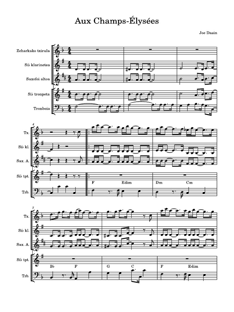 Aux Champs Elysees | PDF