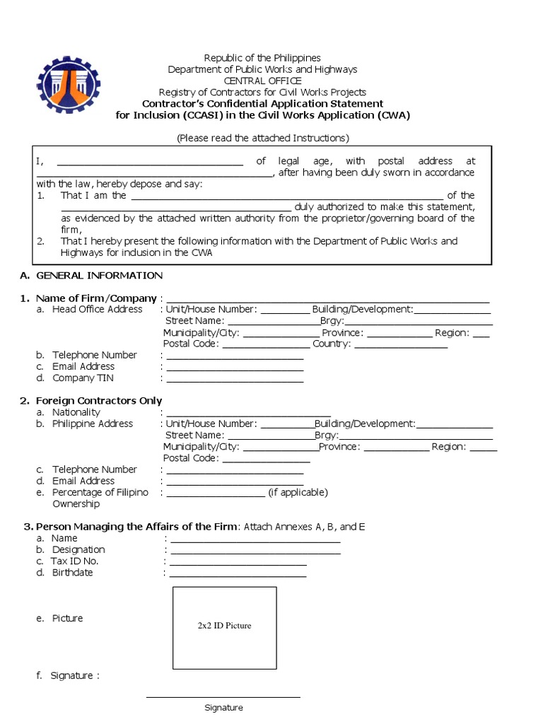 DPWH CWR | PDF | Affidavit | Deep Foundation