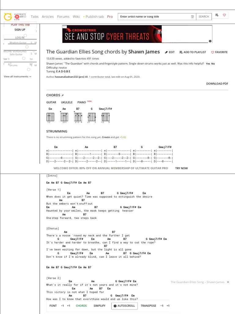 The Guardian Song - Shawn James | PDF | Song Structure | Musical Forms