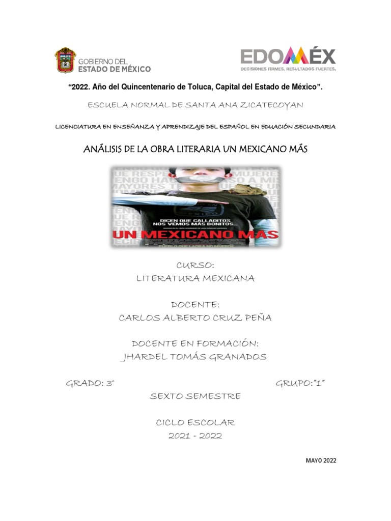 Literatura Mexicana Jhardel | PDF
