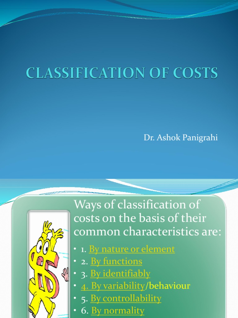 Classification of Costs | PDF | Cost | Expense