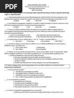 Pre-Assessment Test Esp 10 | PDF