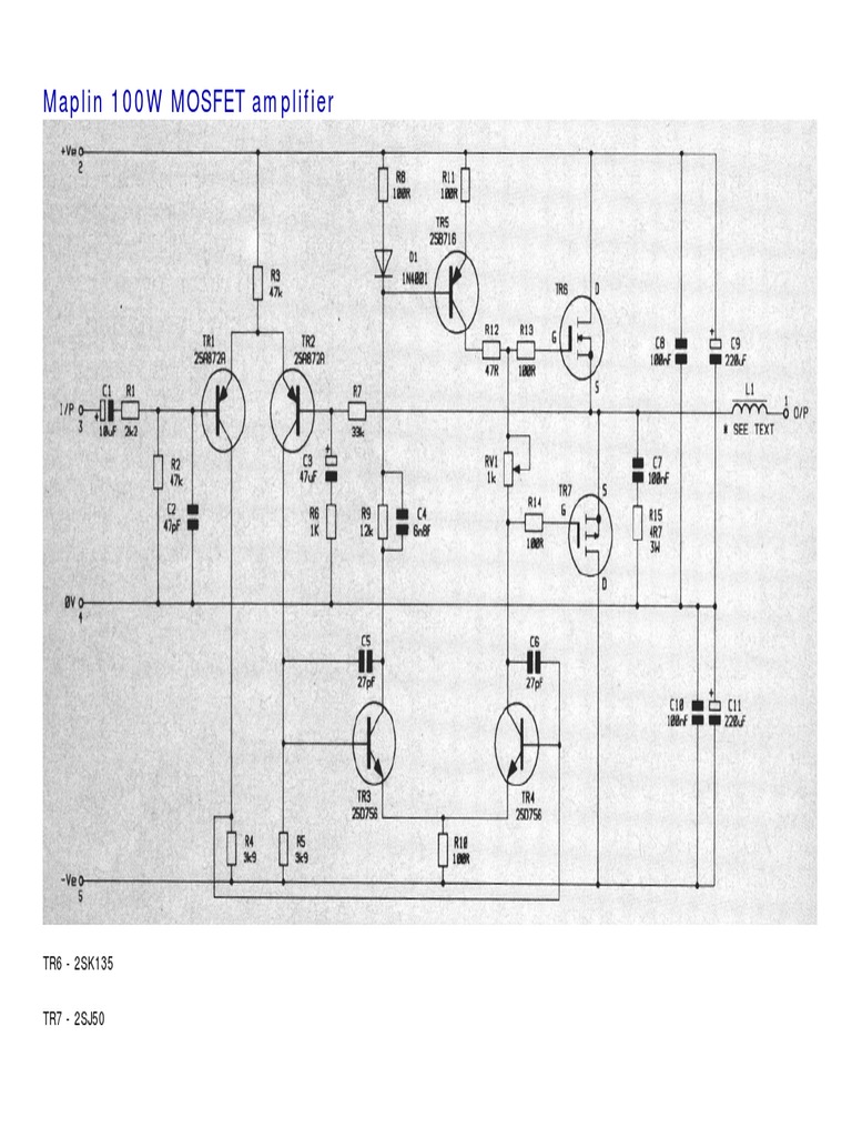 Maplin 100w 150w Mosfet Amp Ga28f | PDF | Computers
