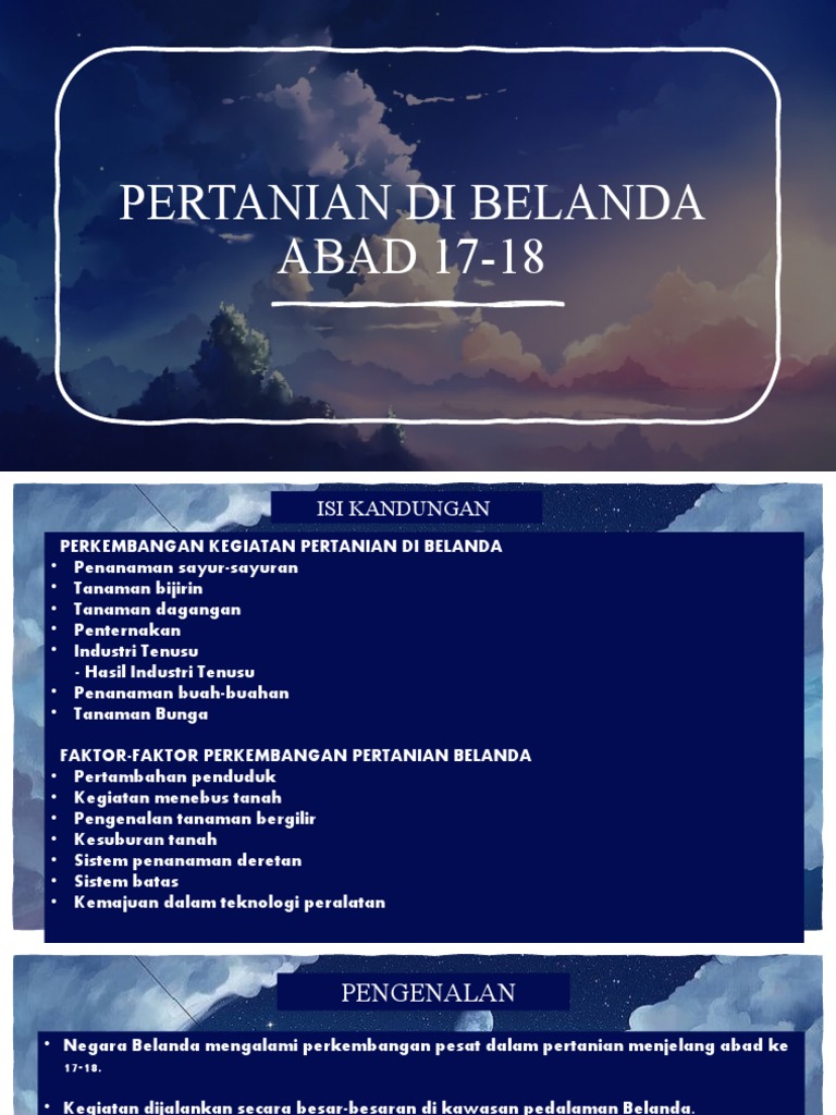 SEJ Pertanian Di Belanda | PDF