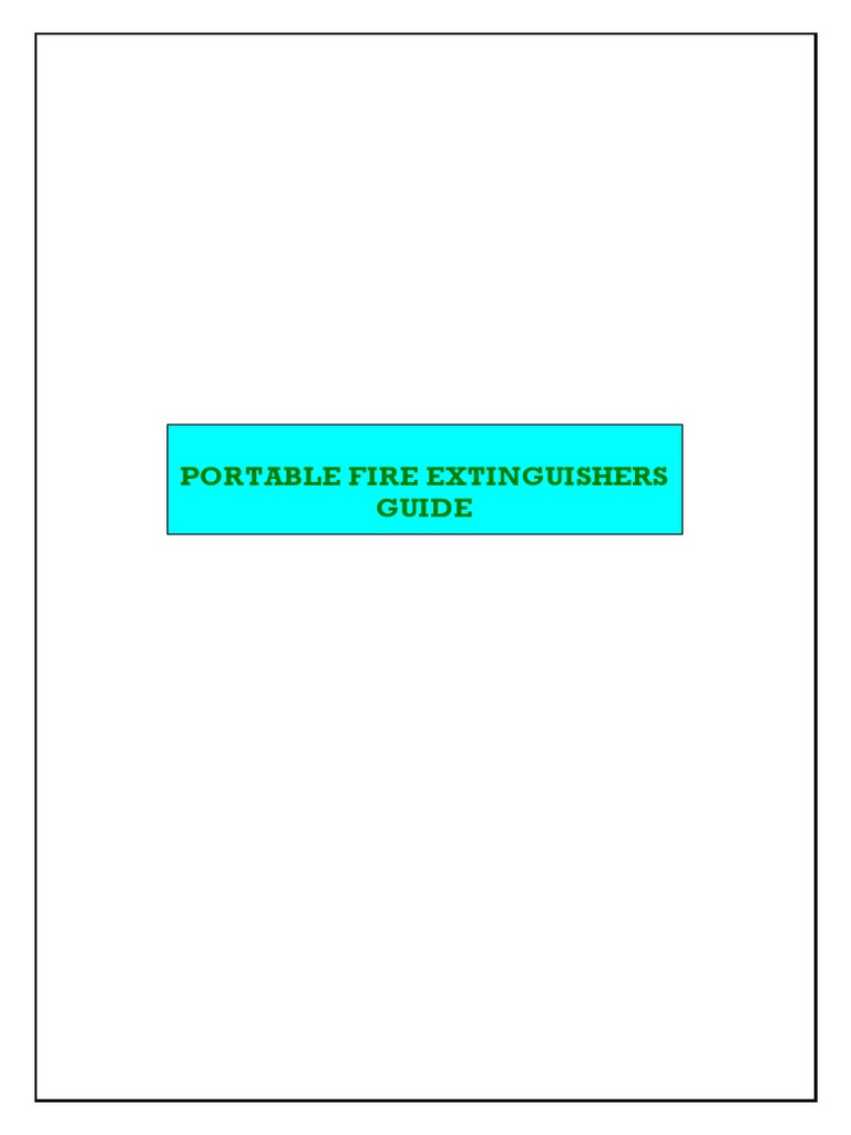 Portable Fire Exinguishers Guide (BS EN3) - 220117 - 204111 | PDF | Fires | Chemistry
