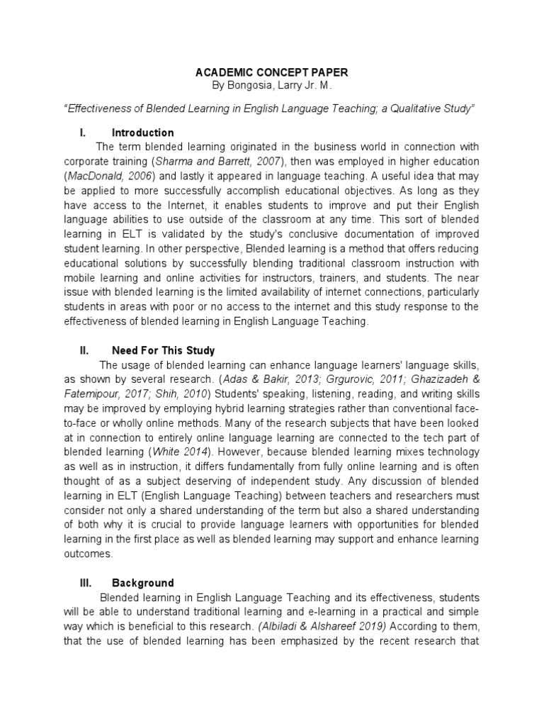 How To Make A Concept Paper Title