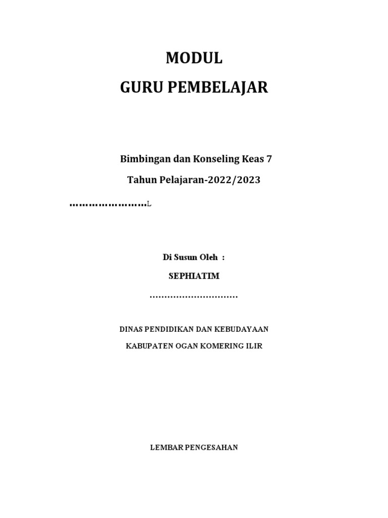Modul Ajar BK | PDF