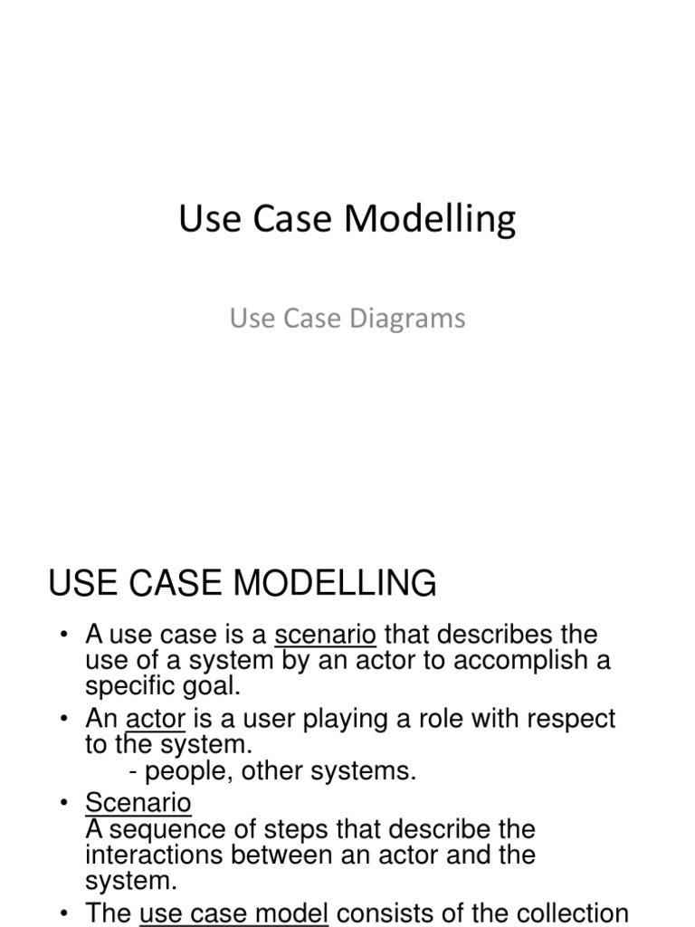 Lecture Use Case Modelling Pdf
