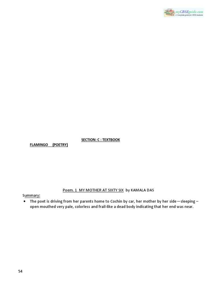 12 English Core Notes Flamingo | PDF | Beauty | Teachers