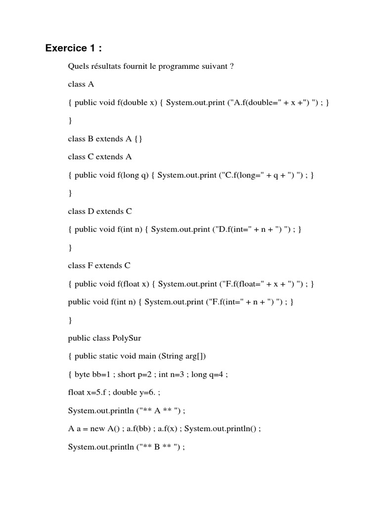TP3 Polymorphisme | PDF | Inventaire | Interface (Informatique)