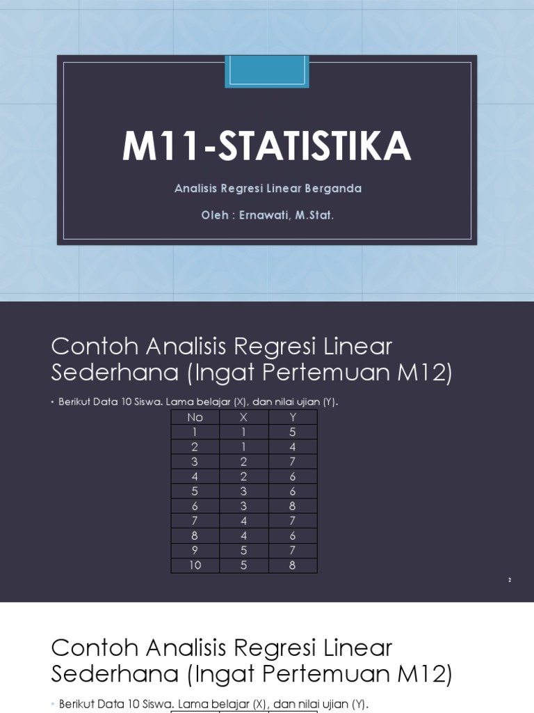 Analisis Regresi Linear Berganda Excel | PDF