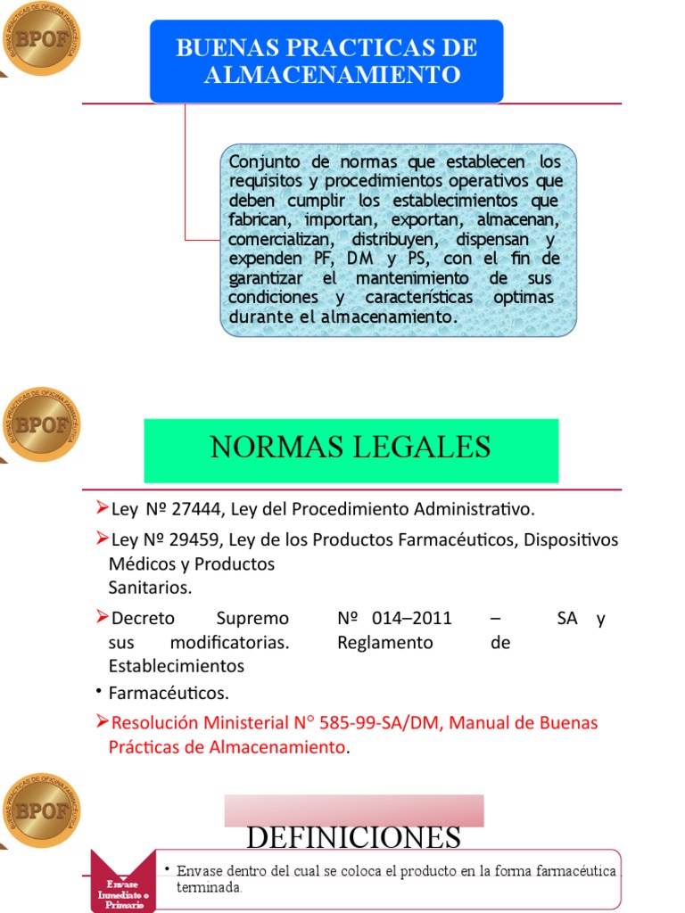 Buenas Practicas de Almacenamiento | PDF | Farmacia | Medicina