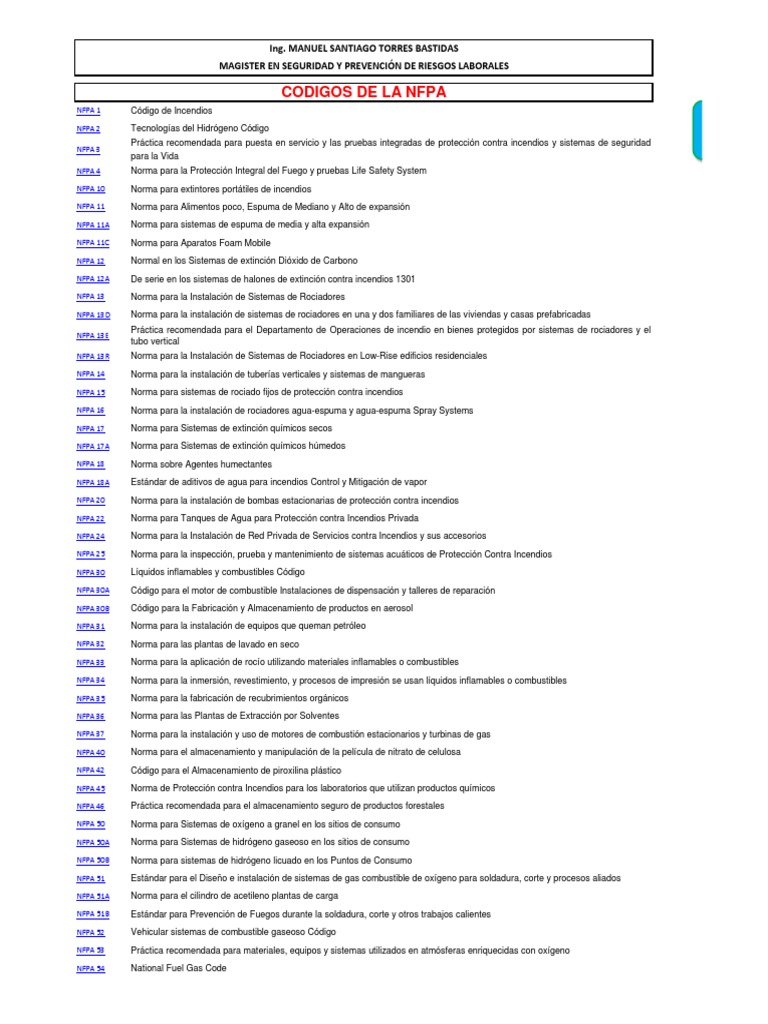 Nfpa Español | PDF