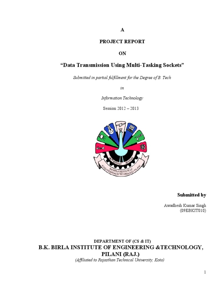 Data Transmission Using Multitasking Sockets | PDF | Computer Science ...