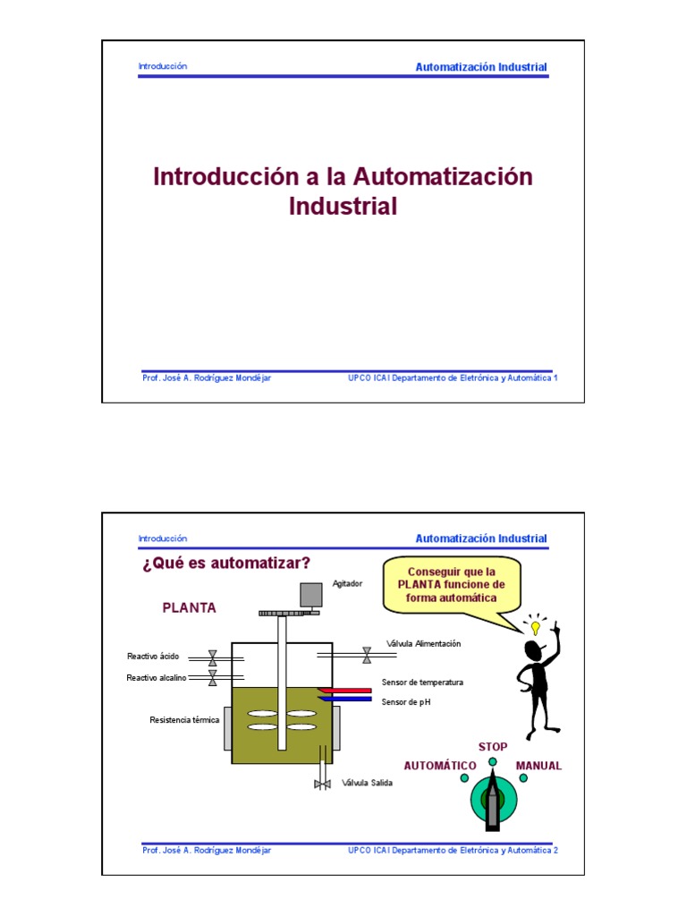 Introducción A La Automatización Industrial | PDF | Automatización | Ingeniería de control
