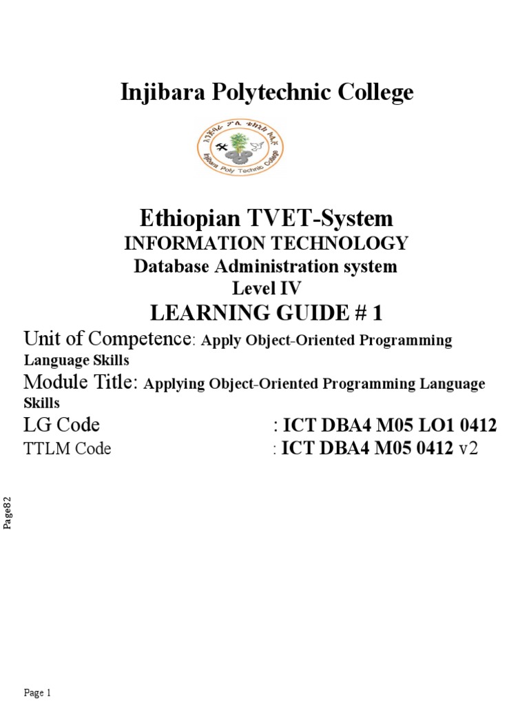 Apply OOPL Skill | PDF | Data Type | Programming