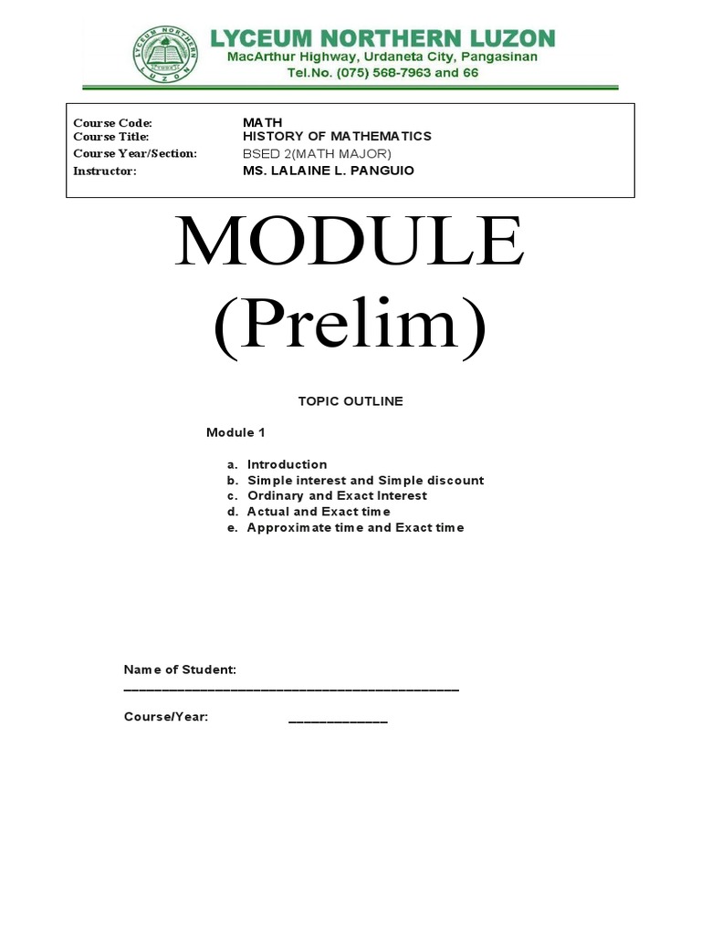 Module History Math | PDF | Social Science