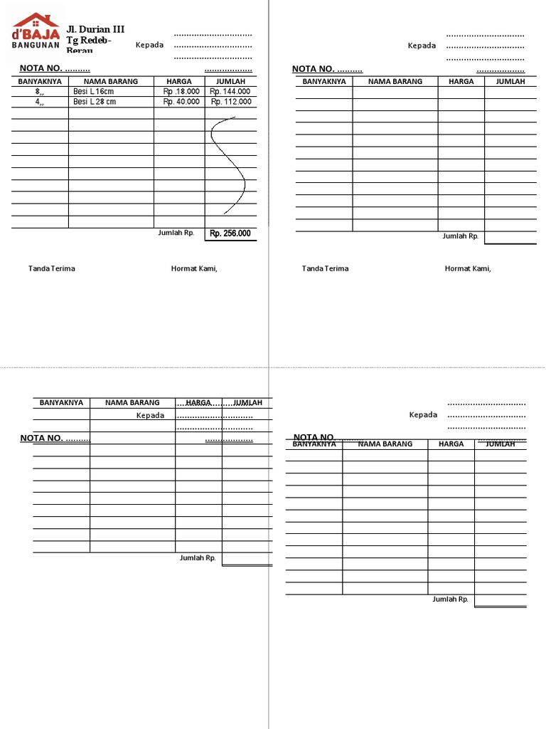 Invoice for Construction Materials | PDF