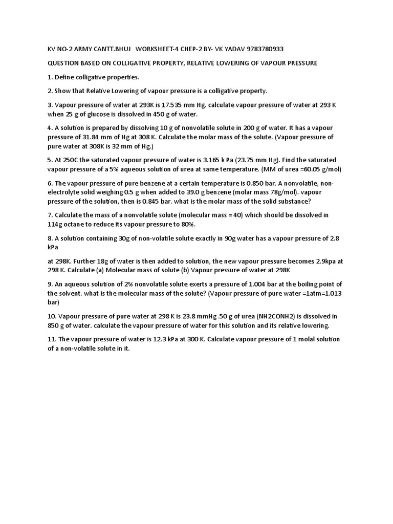 Chem CH 4 Work Sheet | PDF | Science & Mathematics | Technology ...