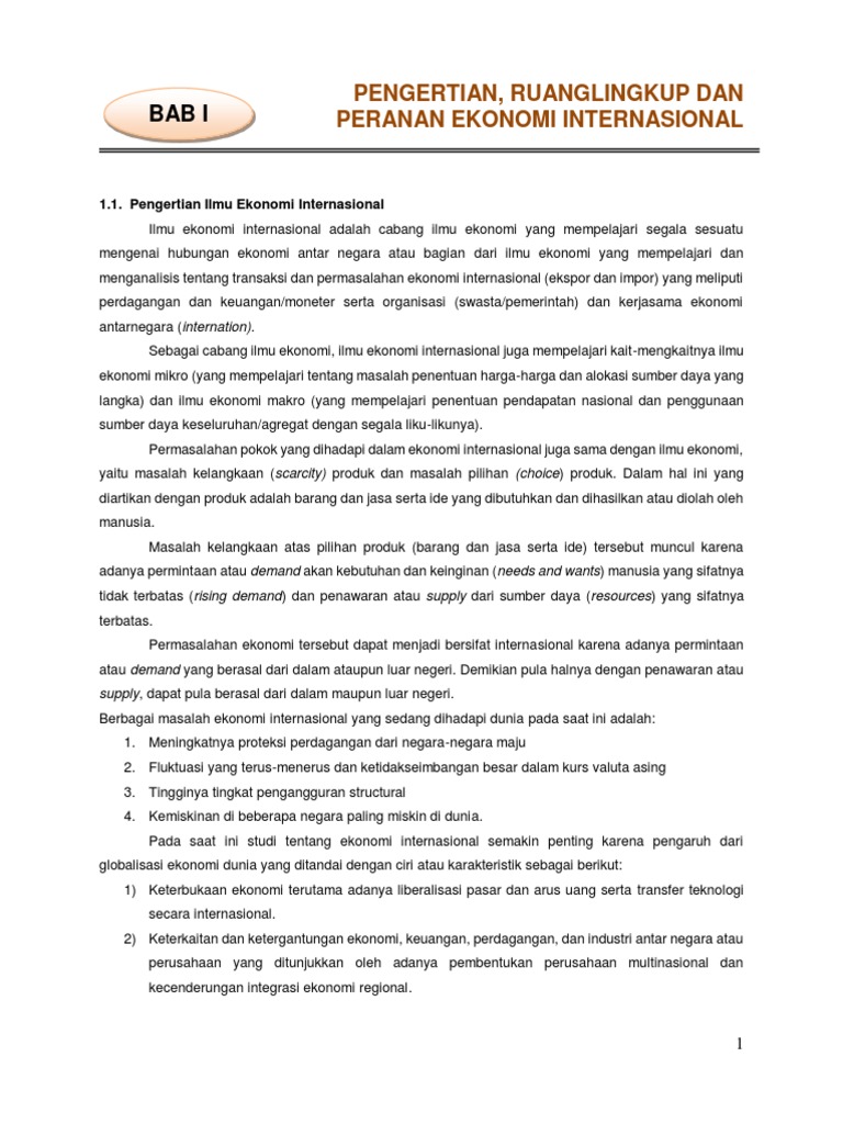 Ekonomi Internasional 1 Revisi Okok | PDF