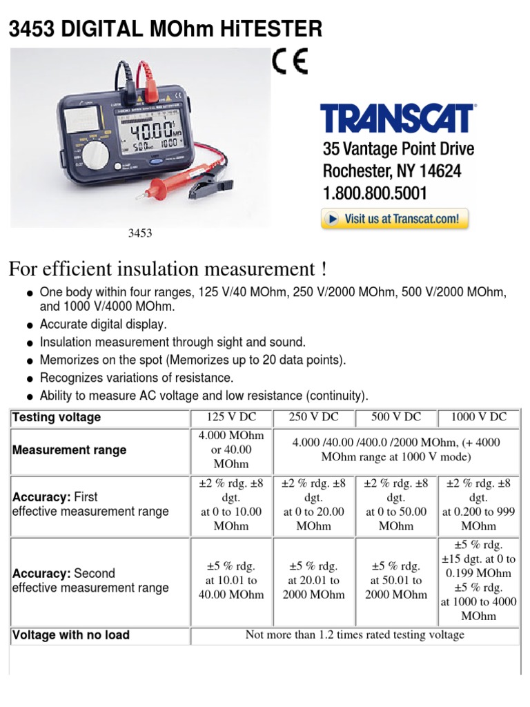 Hioki 3453 Especificaciones | PDF | Electrical Resistance And ...
