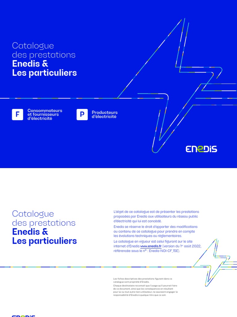 Catalogue des prestations Enedis 2022 | PDF | Taxe sur la valeur ...