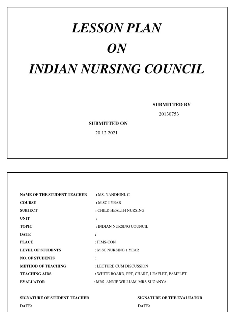 Indian Nursing Council | PDF | Nursing | Midwife