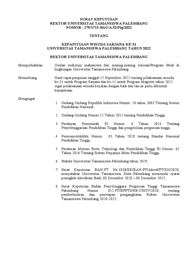 SK Wisuda 2020 | PDF