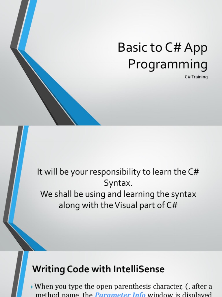 C# Slides | PDF