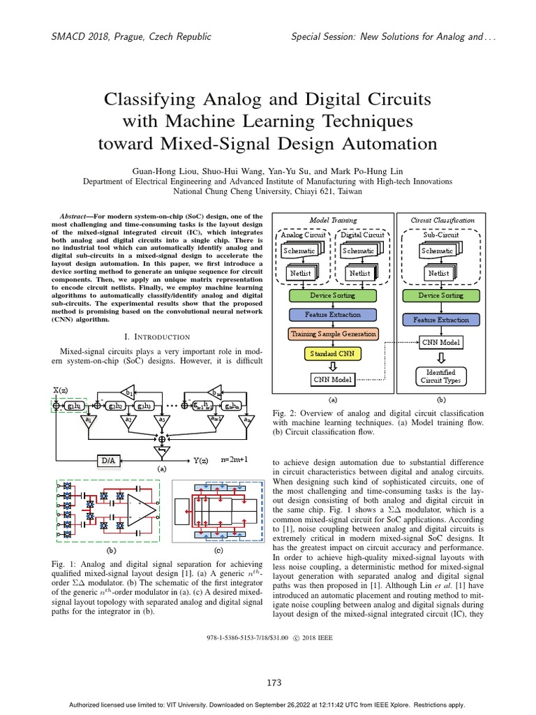 Classifying Analog and Digital Circuits With Machine Learning ... Classifying Analog and Digital Circuits With Machine Learning ...