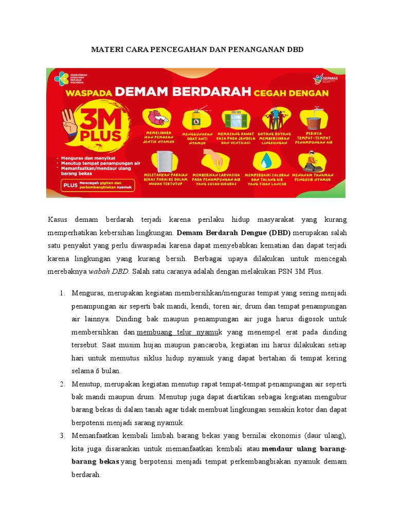 Materi Pencegahan DBD | PDF