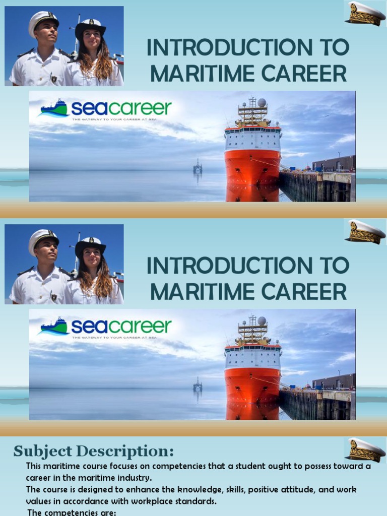 (Week 1) Introduction To Maritime Career | PDF