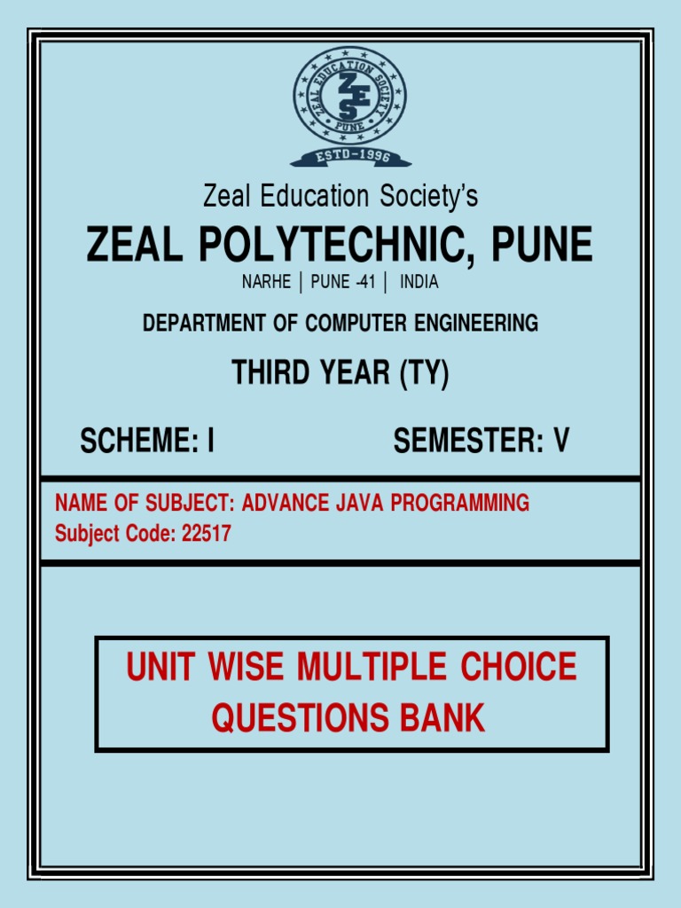 Ty Comp Sem V Ajp 22517 Mcqs Bank | PDF | Network Socket | Port (Computer Networking)