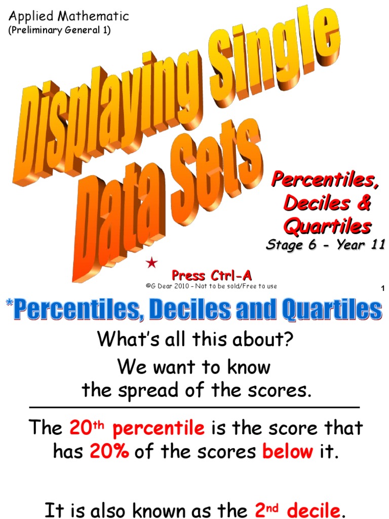 04 Percntiles Deciles and Quartiles | PDF | Percentile | Descriptive Statistics
