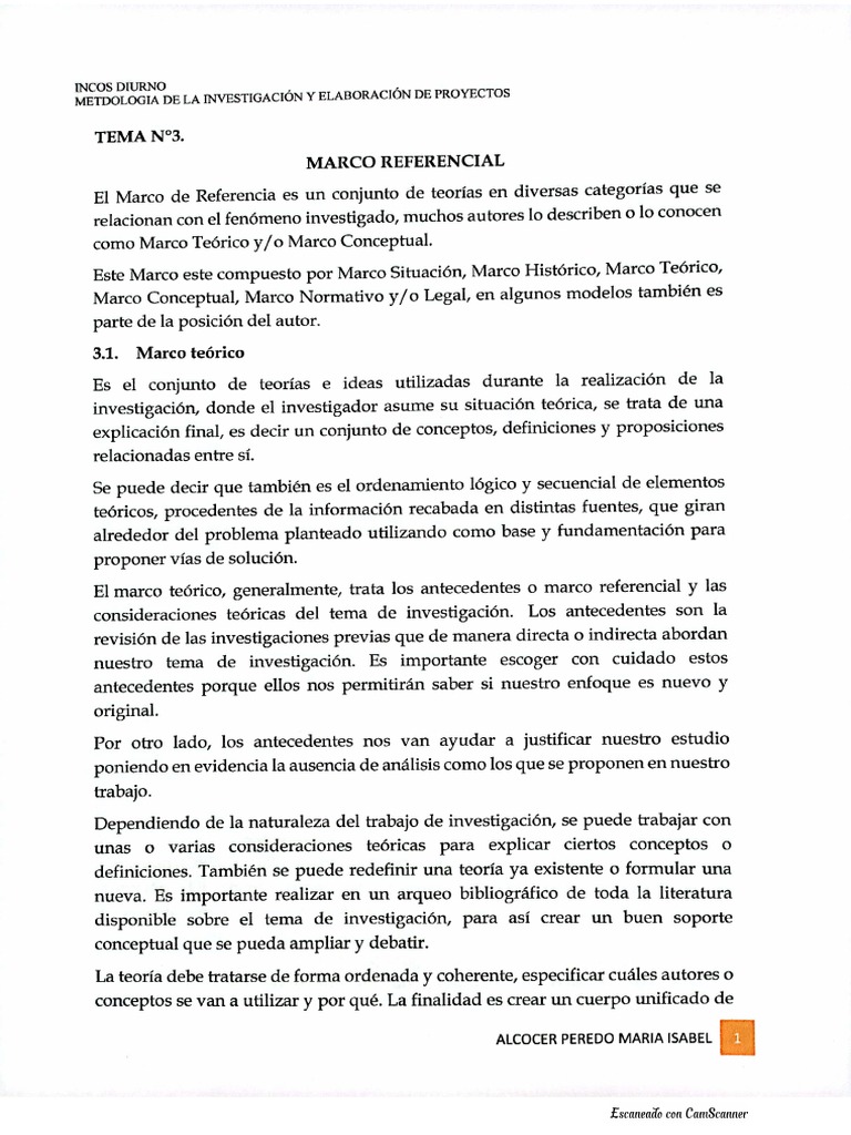 Tema 3 MARCO REFERENCIAL | PDF