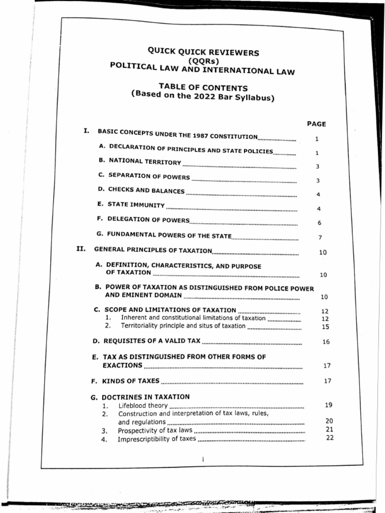 Taxation Law (Ceballos Bar Reviewer, 2022) | PDF | Eminent Domain | Taxes