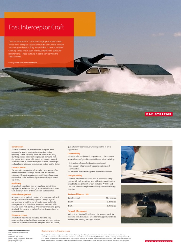 Fast Interceptor Craft Datasheet | PDF
